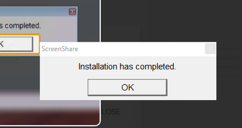 Installing the Screen Share App (Internet Explorer)