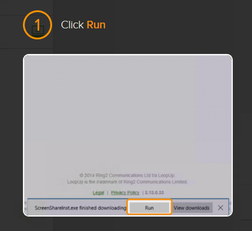 Installing the Screen Share App (Internet Explorer)