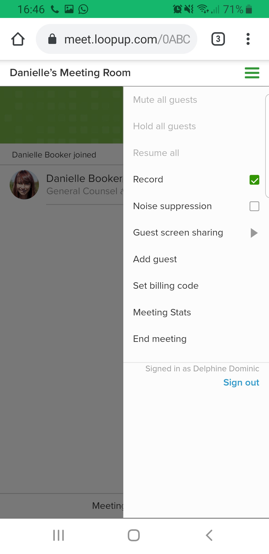 Recording A Loopup Meeting