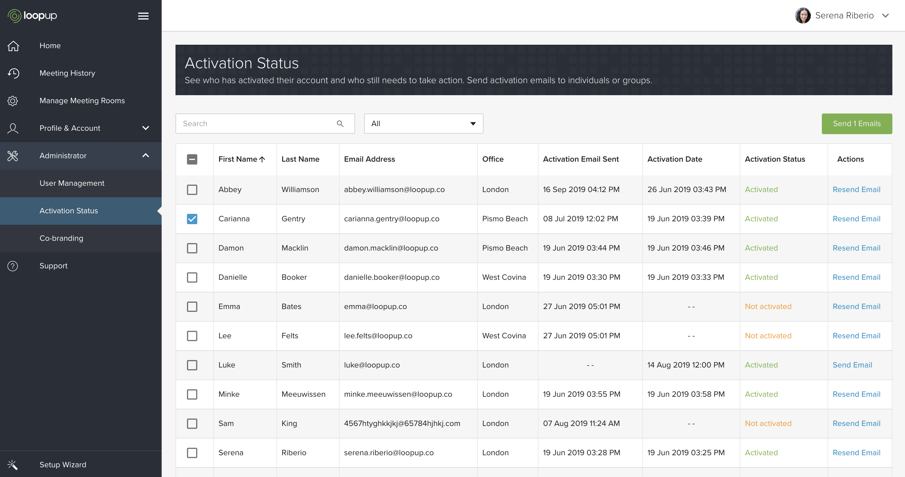 Sending Activation Emails