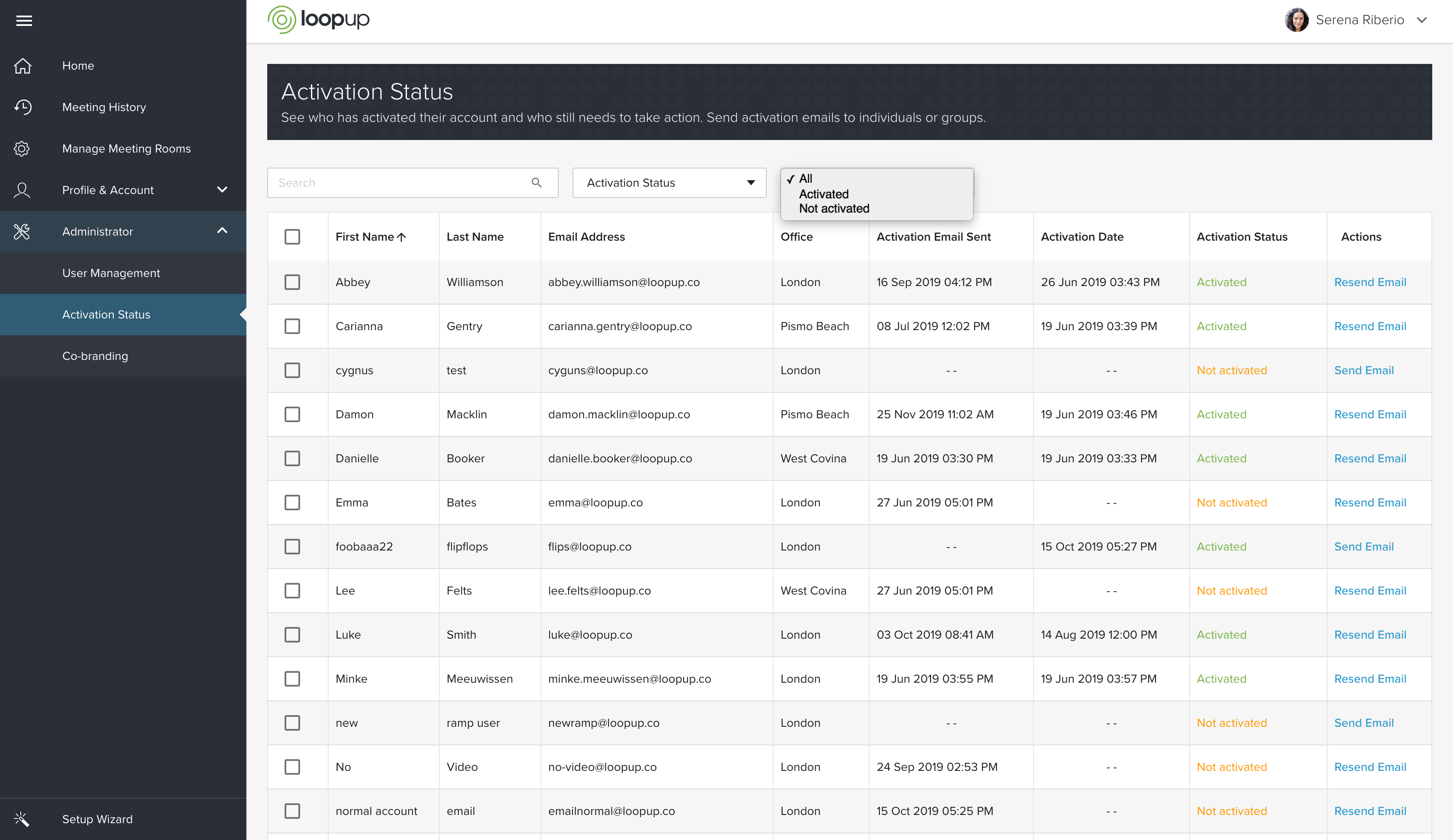 Sending Activation Emails