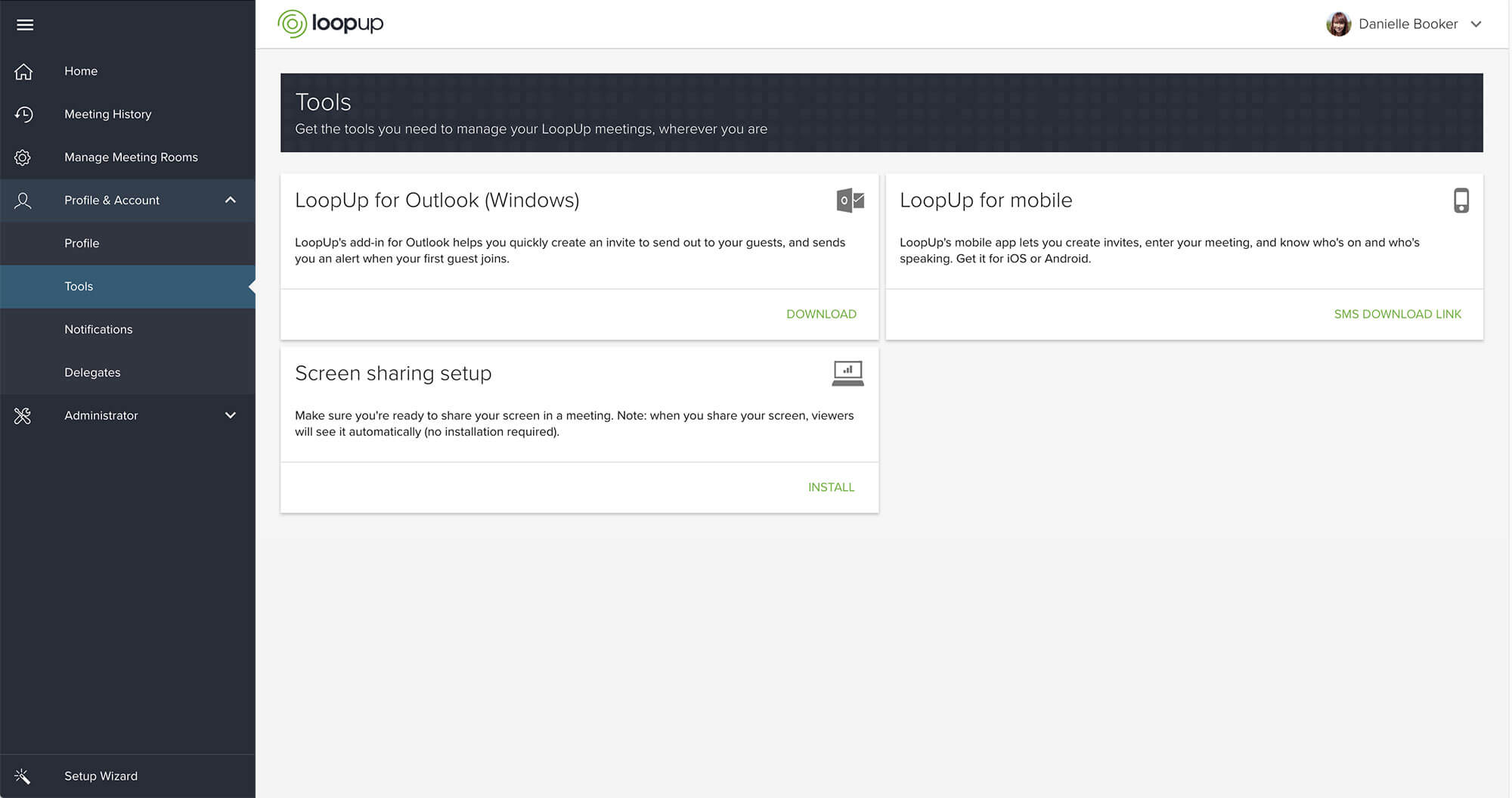 Configuration de votre profil LoopUp