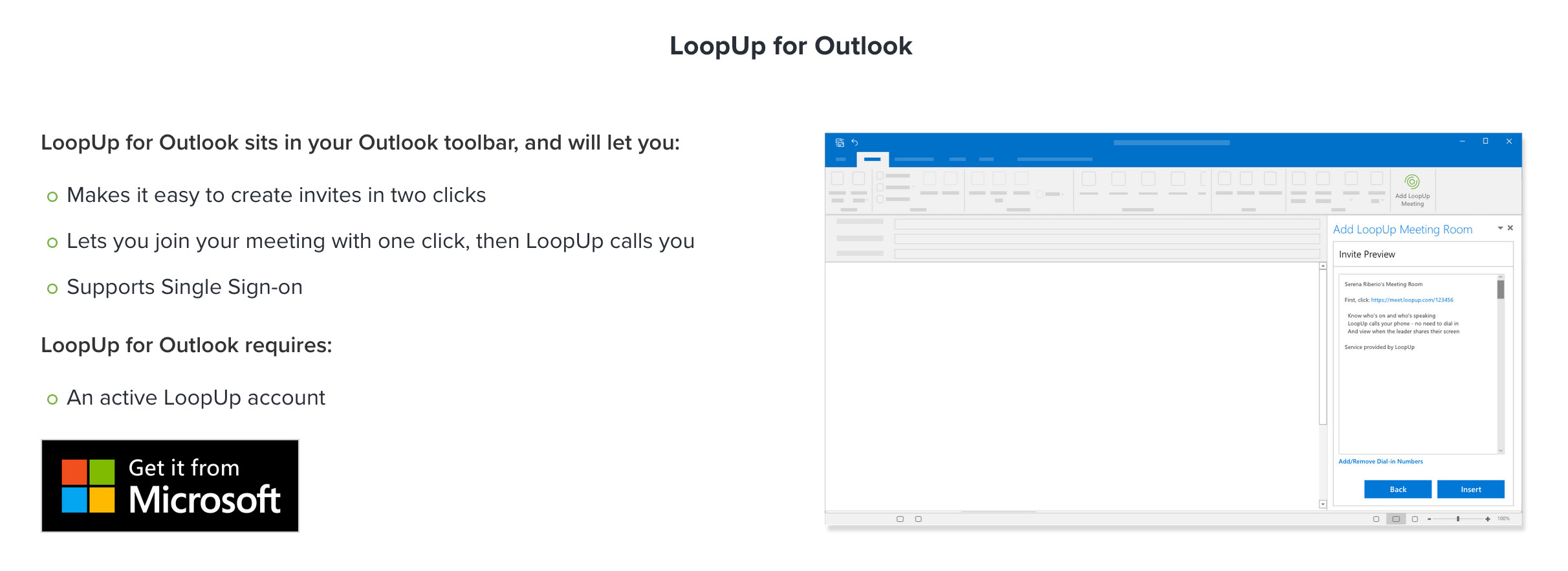 Installing the ‘LoopUp for Outlook’ App on a PC (Windows)